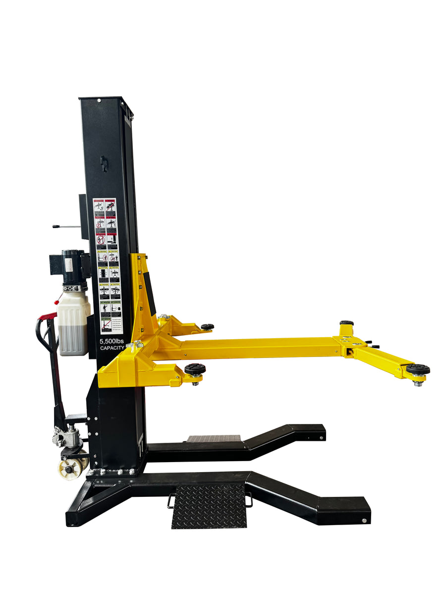 MOVEABLE SINGLE POST LIFT CAR LIFT 6,000 LB CAPACITY – HALO LIFTS