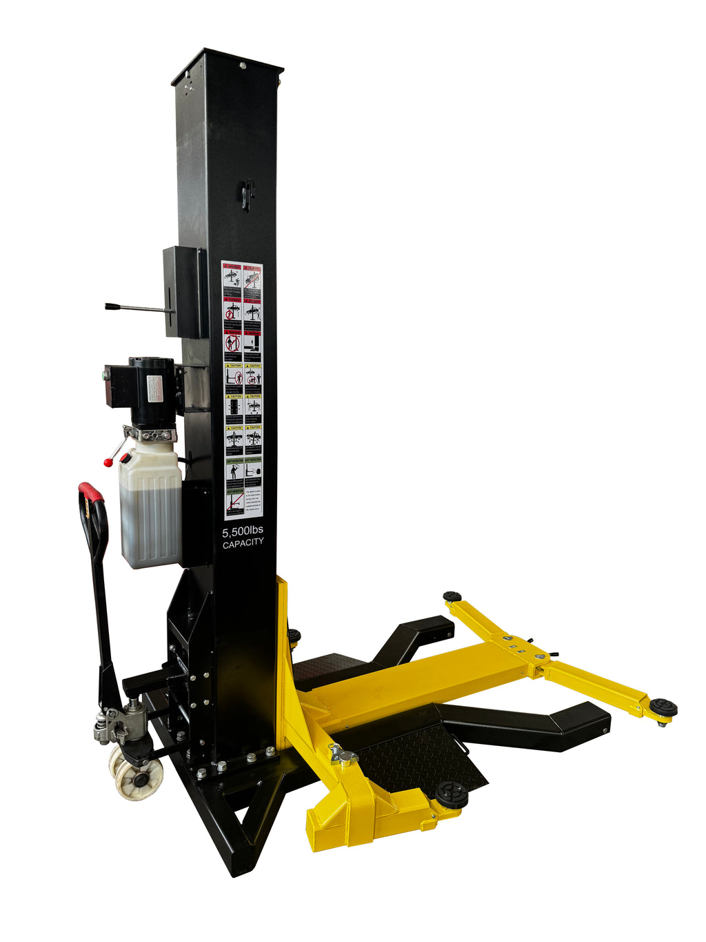 MOVEABLE SINGLE POST LIFT CAR LIFT 6,000 LB CAPACITY – HALO LIFTS