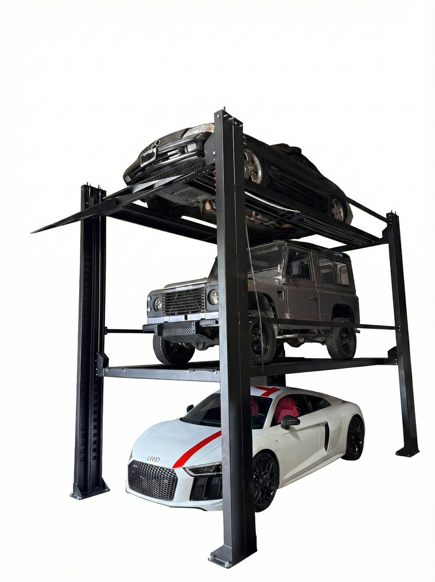 Halo Lifts 4 Post Triple Stacker Parking Lift 8,000k /9,000k Capacity ...